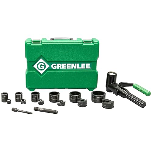 Greenlee 7906SB 8-Ton Hydraulic Knockout Punch Kit with Quick Draw 90 ...