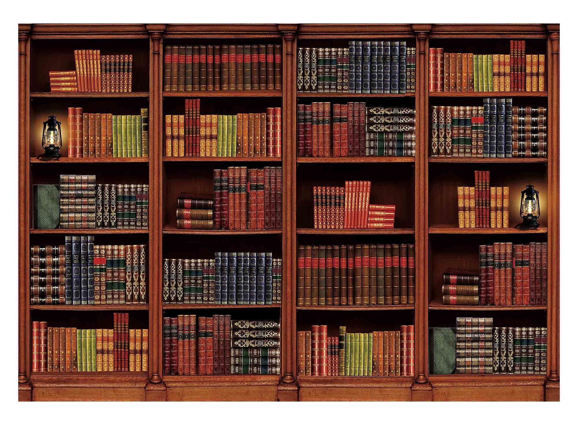 Allenjoy 7 x 5 FT Vintage Wooden Library Bookshelf Backdrop for ...