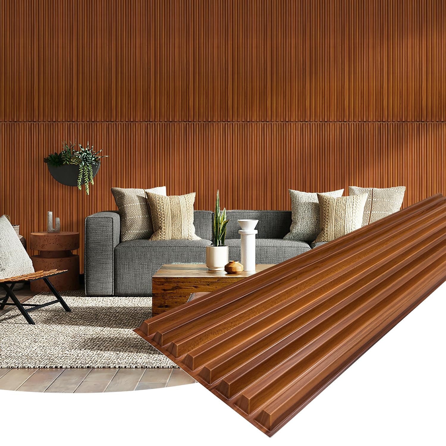 STICKGOO 12 Pack Slat Wall Panels, 12" x 48", 3D Wall Panels Peel and ...