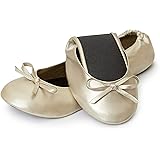 Amazon.com | Women's Portable Foldable Ballet Flats Shoes Pumps Roll Up ...