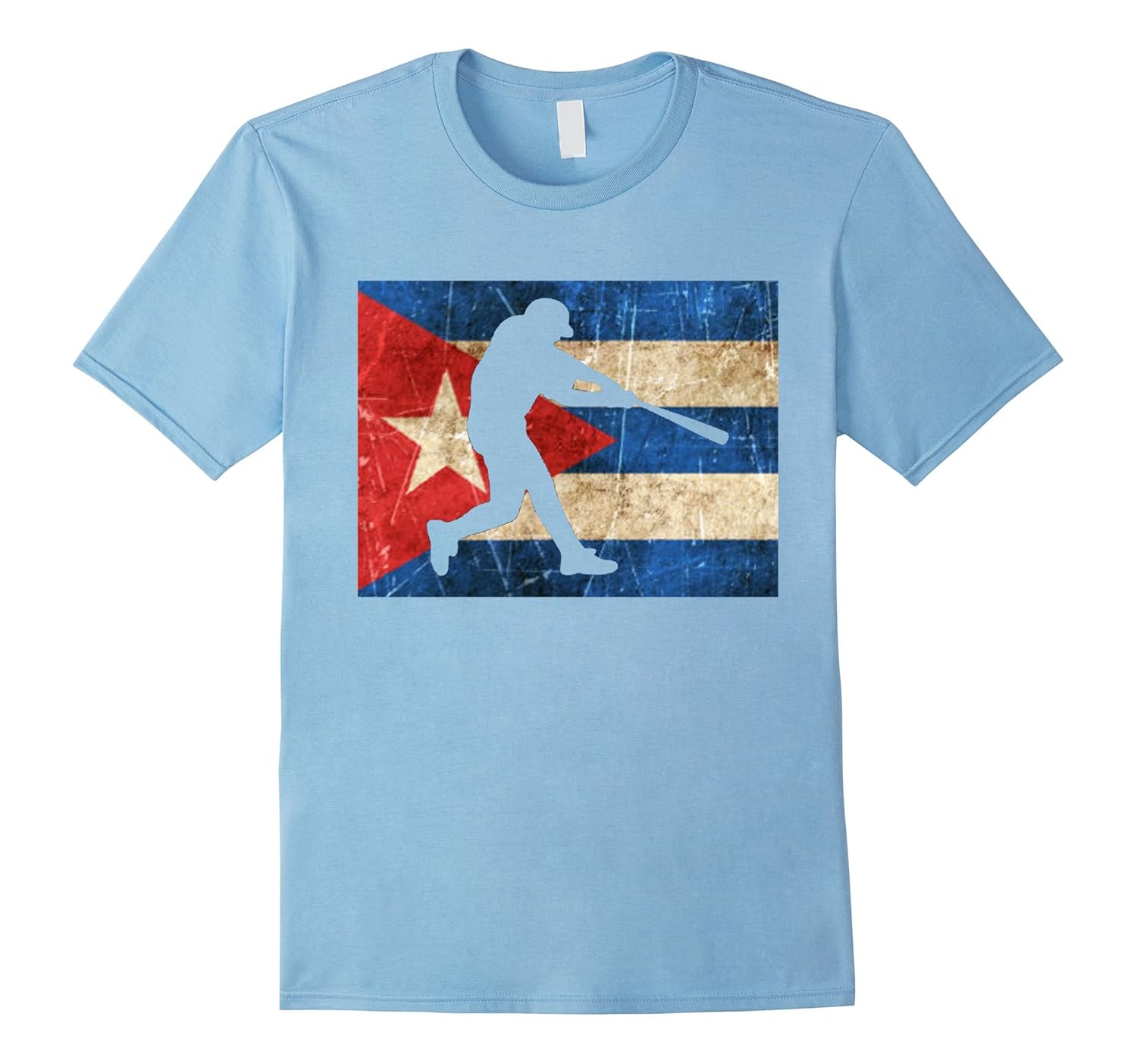 Distressed Cuba Baseball Flag T-Shirt Cuban Baseball Pride-4LVS ...