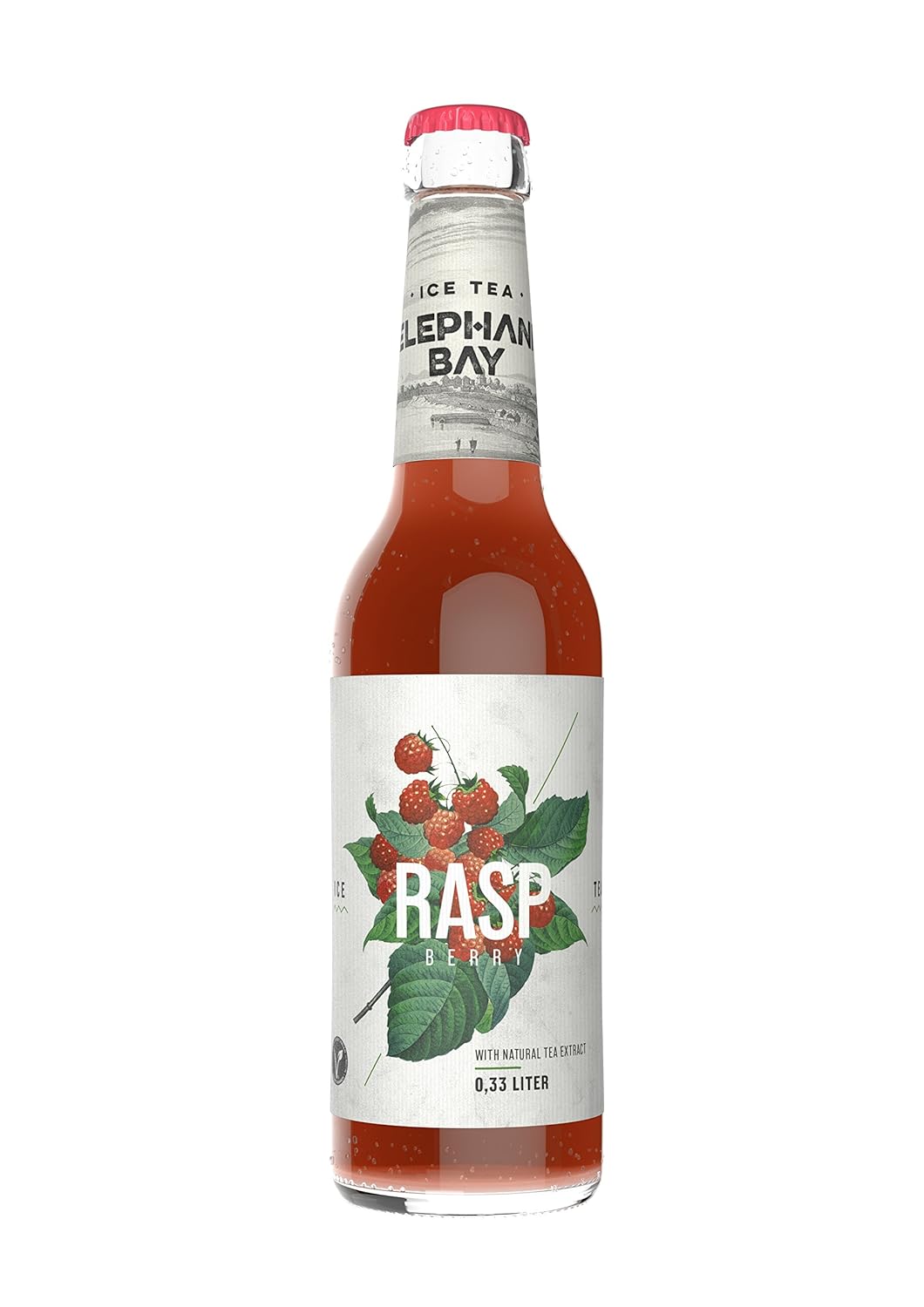 8 Flaschen Elephant Bay Ice tea Eistee Raspberry Himbeere a 330ml inc ...