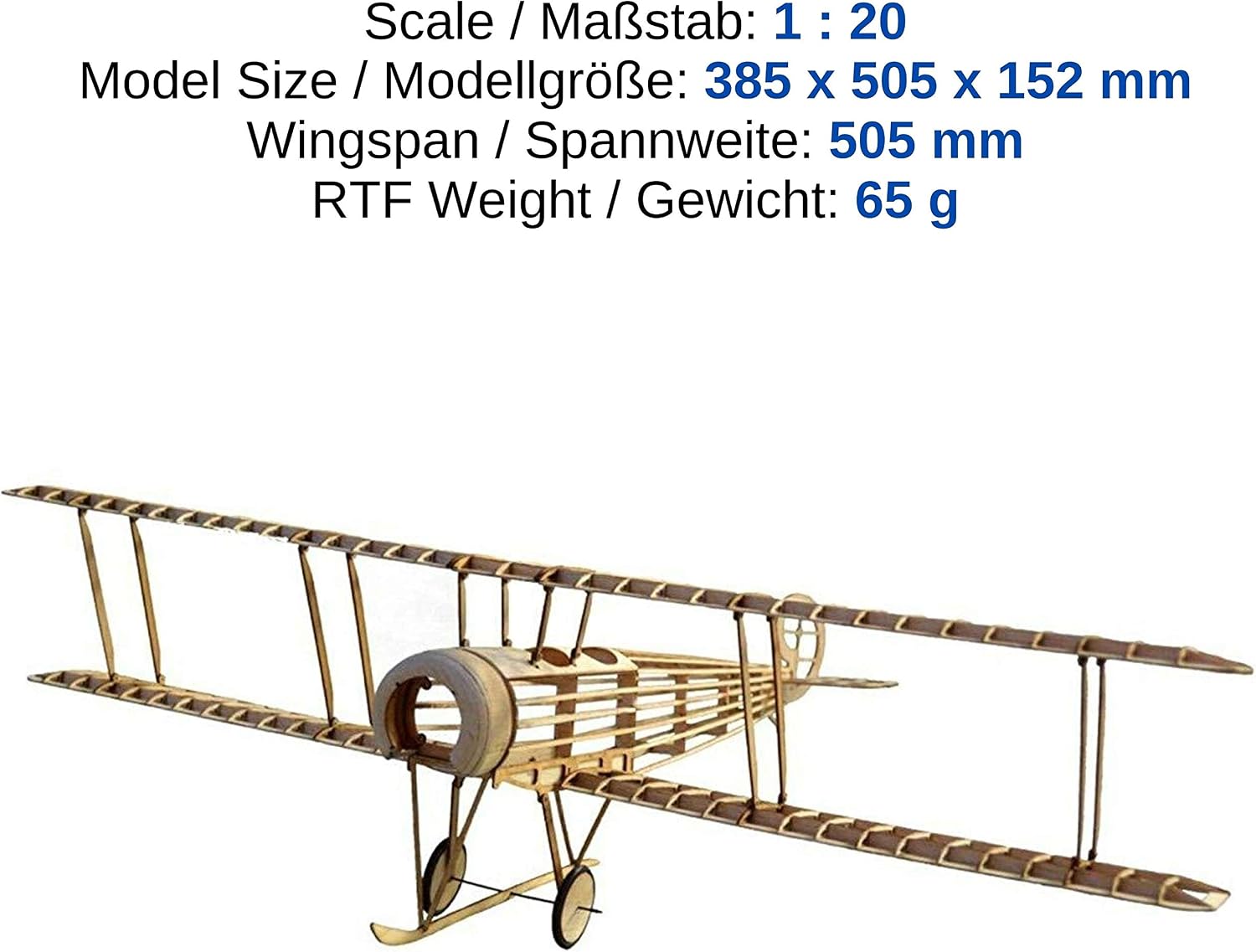 Avro 504k Slow Flyer Model Kit, Build Yourself Wooden Airplane Kit ...