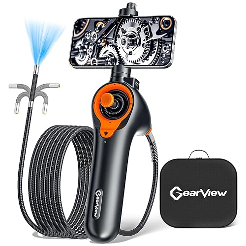GearView Two-Way 360°Articulating Borescope Camera,6.2mm Inspection ...