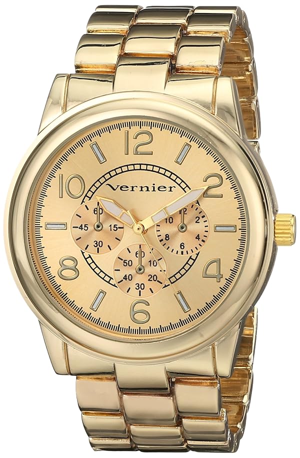 Vernier Women's VNR200 Round Gold-Tone Bracelet Quartz Watch ...