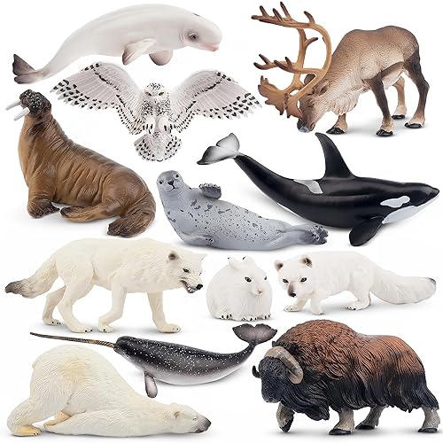 Toymany 12PCS Realistic Jungle Animals Zoo Animals Figurines, 2-6 ...