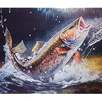 Amazon.com: Mook Fabrics Cotton 2024 Wildlife Fish Largemouth Bass (36 ...