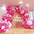 Amazon.com: ADOINBY Pink Balloons Arch Kit, 160Pcs Hot Pink Balloon Garland Kit Metallic Rose ...