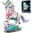 Amazon.com: JMBricklayer Unicorn Building Sets for Adults with Lights ...