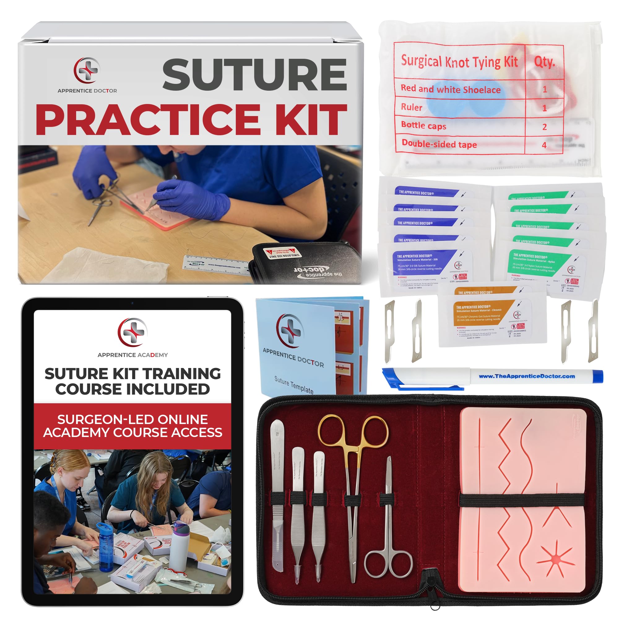 Suture Kit for Medical Students + Access to The Apprentice Academy's in ...