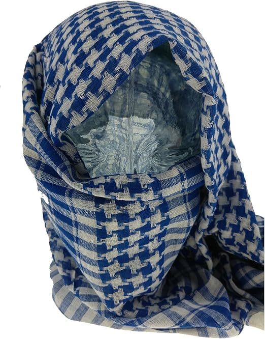 Shemagh - Blue/White: Amazon.co.uk: Clothing