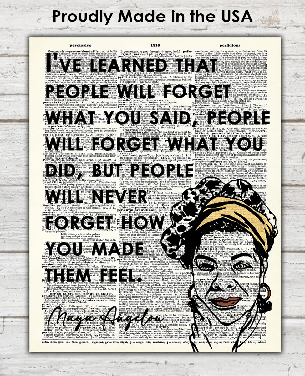 Mua Inspirational Wall Art Poster "People Will Forget" - Maya Angelou ...