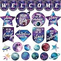 Space Theme Classroom Decor Space Themed Growth Mindset Bulletin Board ...