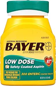 Amazon.com: Aspirin Regimen Bayer 81mg Enteric Coated Tablets | Pain ...