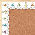 Amazon.com: GreenPine Light Bulb Bulletin Board Borders Scalloped ...