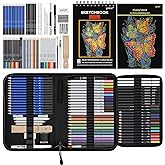 Amazon.com: H & B 80-Pack Colored Sketching Art Pencil Set with 3-Color ...
