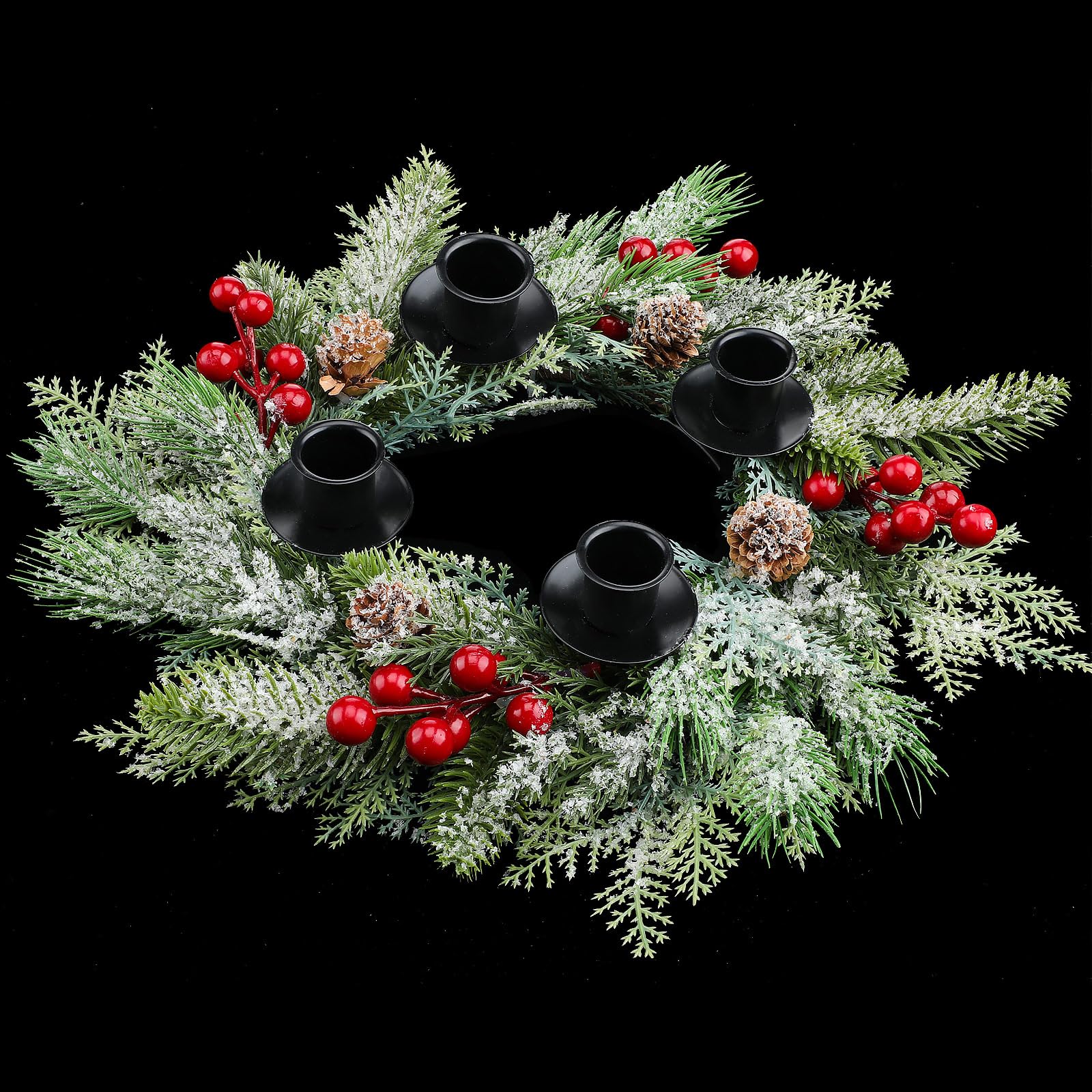 4 Pcs Christmas Advent Wreath Candle Holder Advent Wreath Catholic with ...