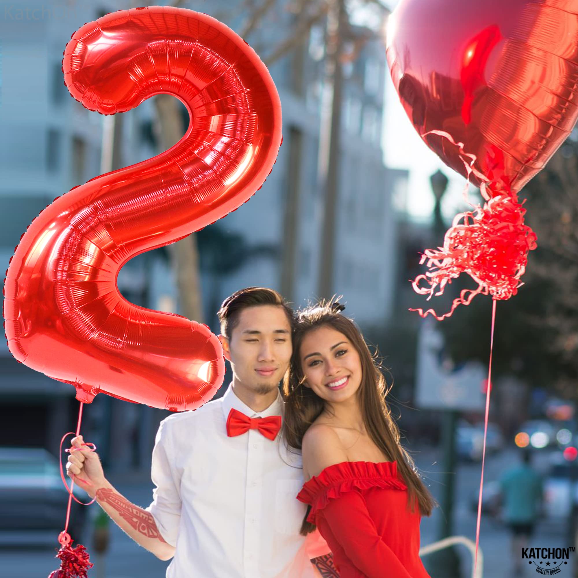 Mua KatchOn, Giant, Red Number 2 Balloon - 40 Inch | 2nd Birthday ...