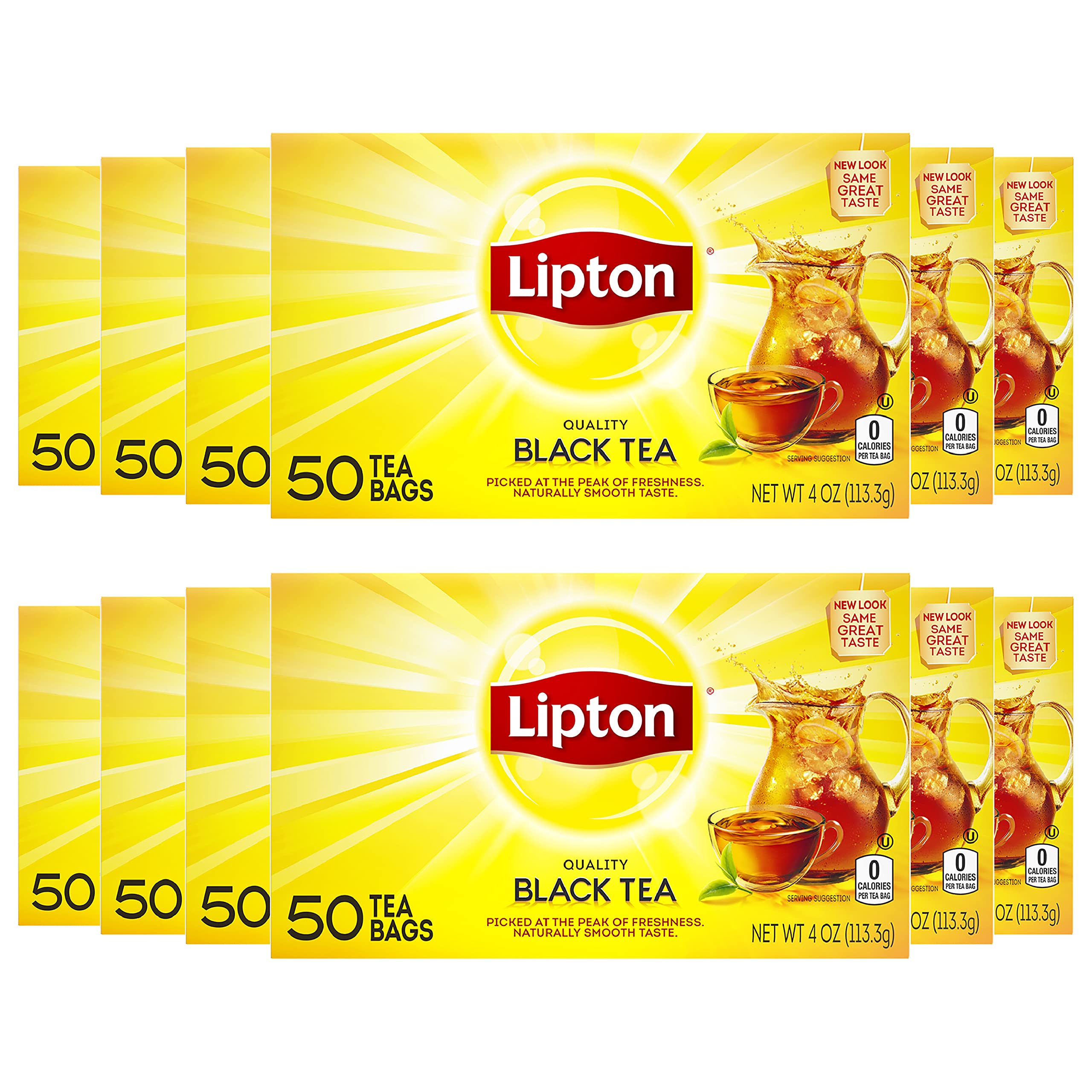Lipton Tea Bags, Iced or Hot Black Tea, Can Support Heart Health, 50 ...