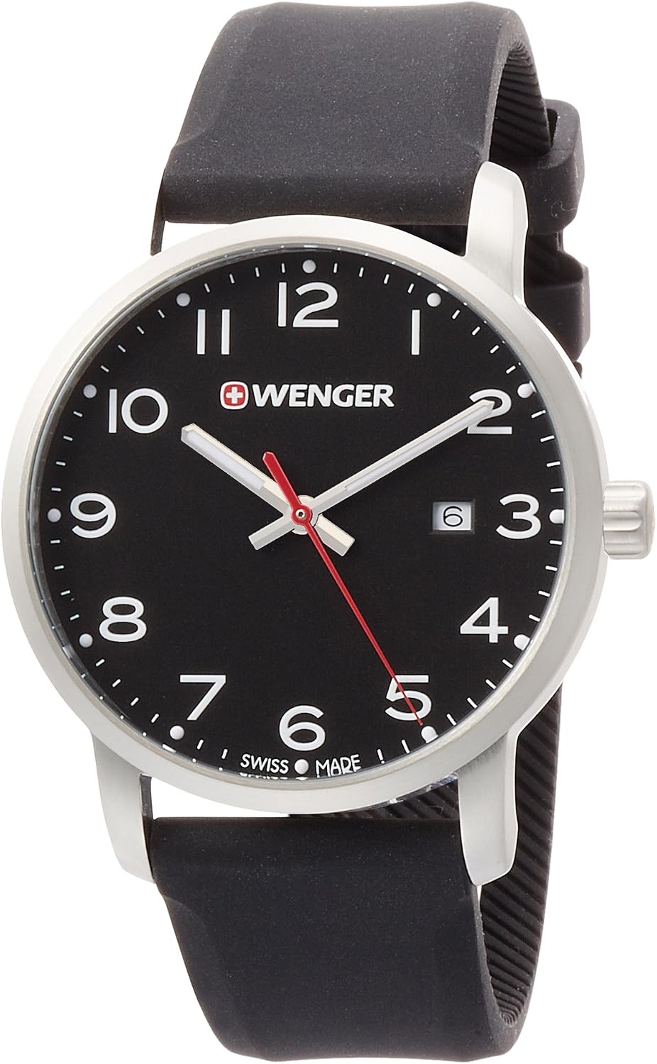 Wenger Mixte Adulte Analogique Quartz Montre avec Bracelet en Silicone ...