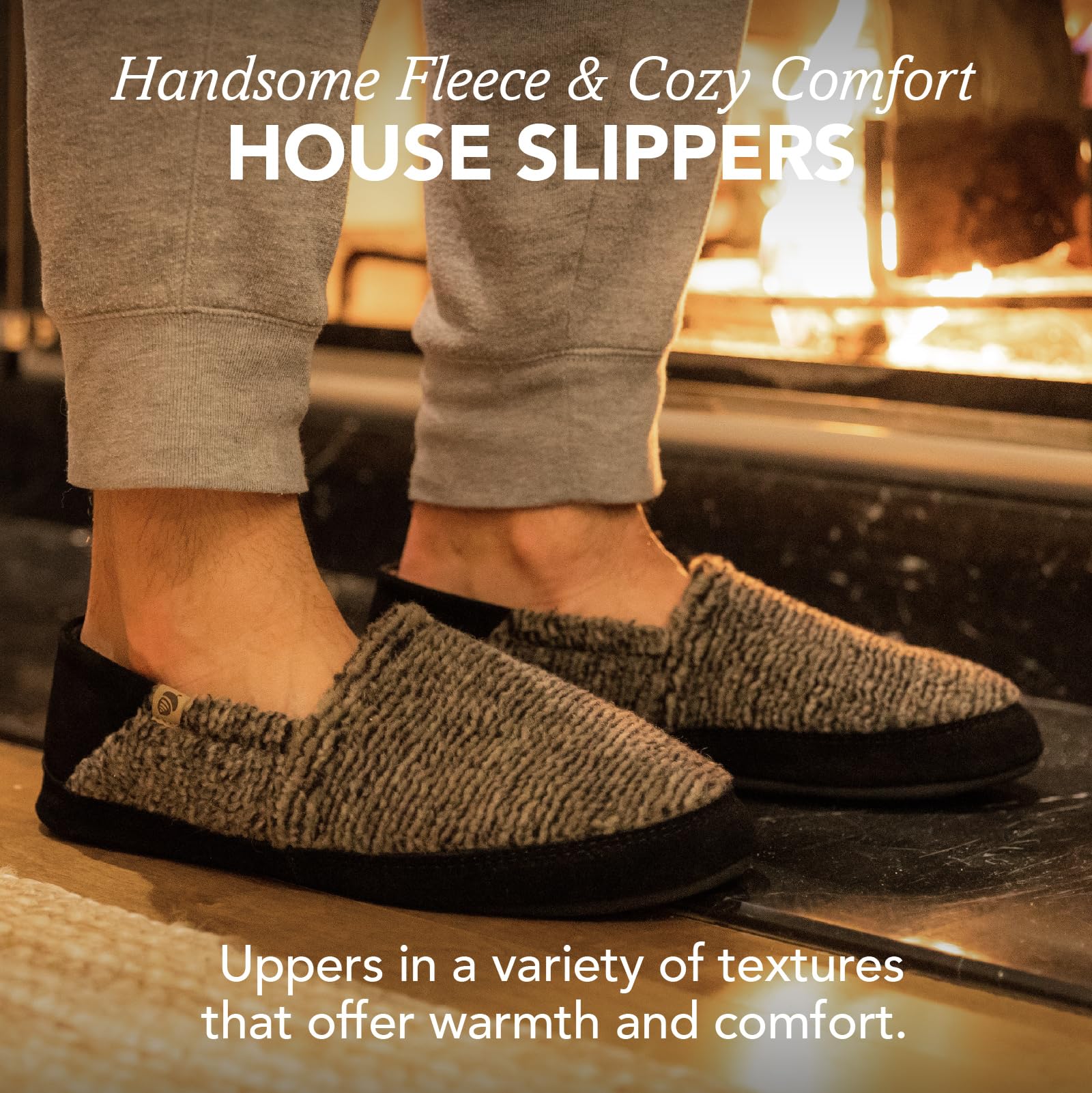 Acorn Men's Moc with Premium Memory Foam Dark Charcoal, 10.5-11.5 ...