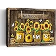Amazon.com: Farmhouse Sunflower Wall Art Rustic Flower Picture Decor ...