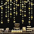 Amazon.com: Gold 75th Birthday Decorations Number 75 Circle Dot Twinkle ...
