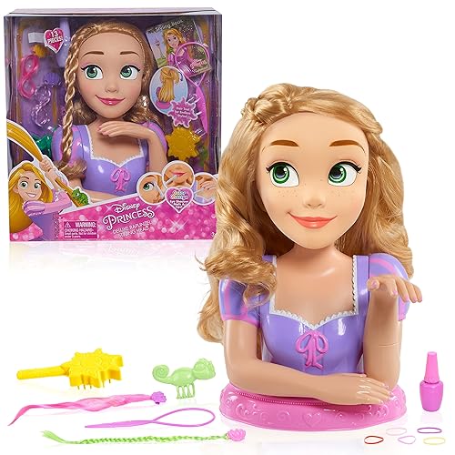 Disney Princess Deluxe Rapunzel Styling Head, 13-pieces, Officially ...