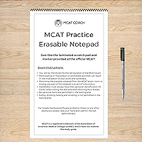 MCAT Practice Erasable Notepad With Correct Pen: 9780578944180: Amazon ...
