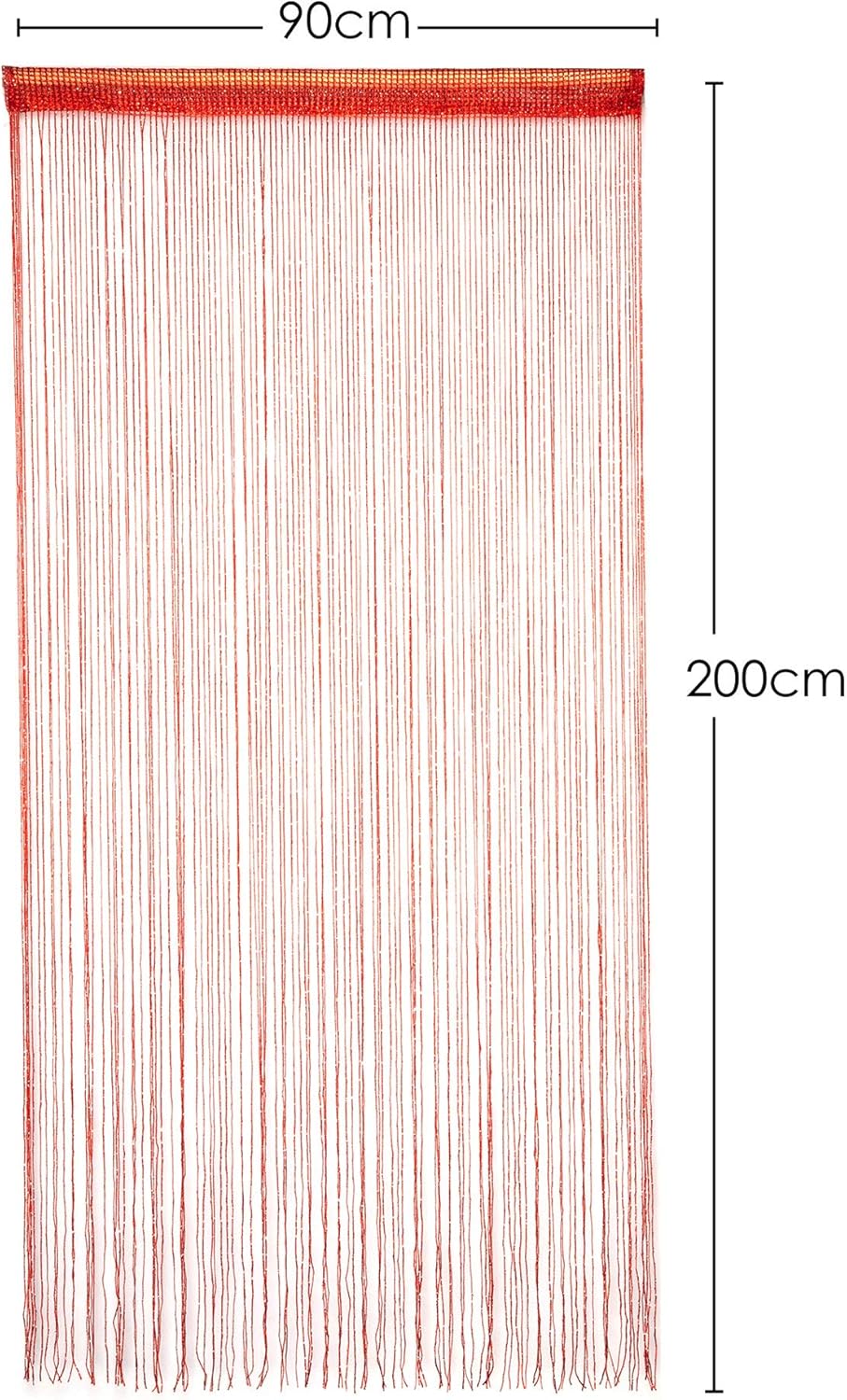 TRIXES String Dew Drop Curtain – Glitter Thread Red – Door or Window ...