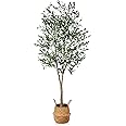 Amazon.com: Ferrgoal Artificial Olive Trees 6Ft Fake Olive plant with ...