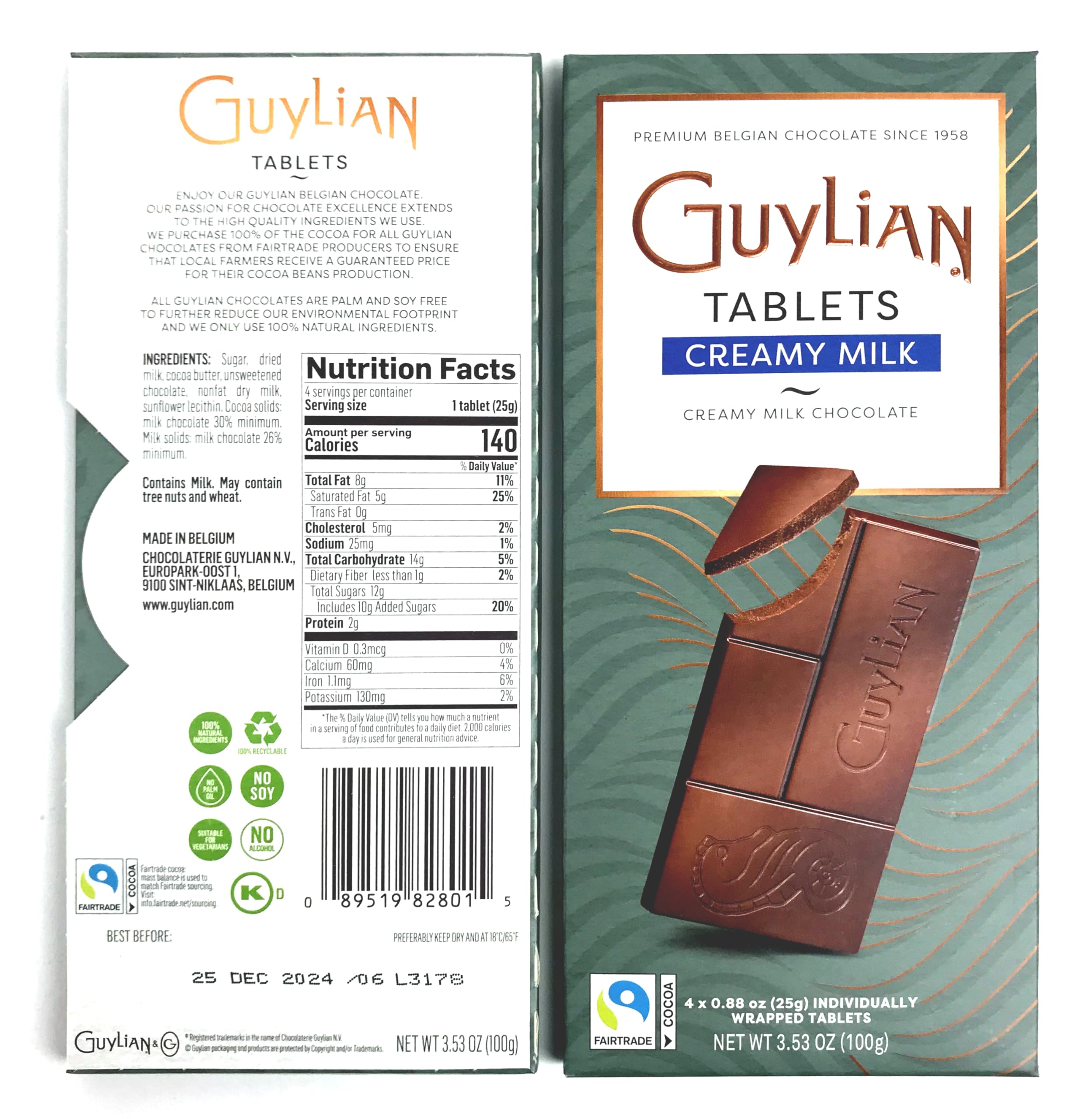 Mua GuyLian Individually Wrapped Belgian Chocolate Tablets 3-Flavor ...