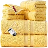 Amazon.com: SEMAXE Solid 6-Piece Towel Set (Brown), 600GSM 100% Pure ...