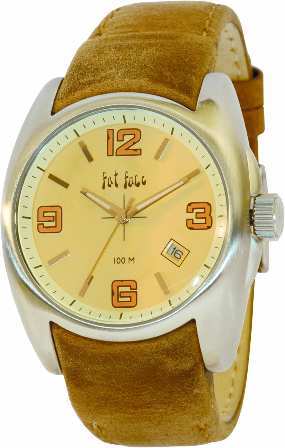 Fat Face Ladies vintage dial brown leather strap watch: Amazon.co.uk ...