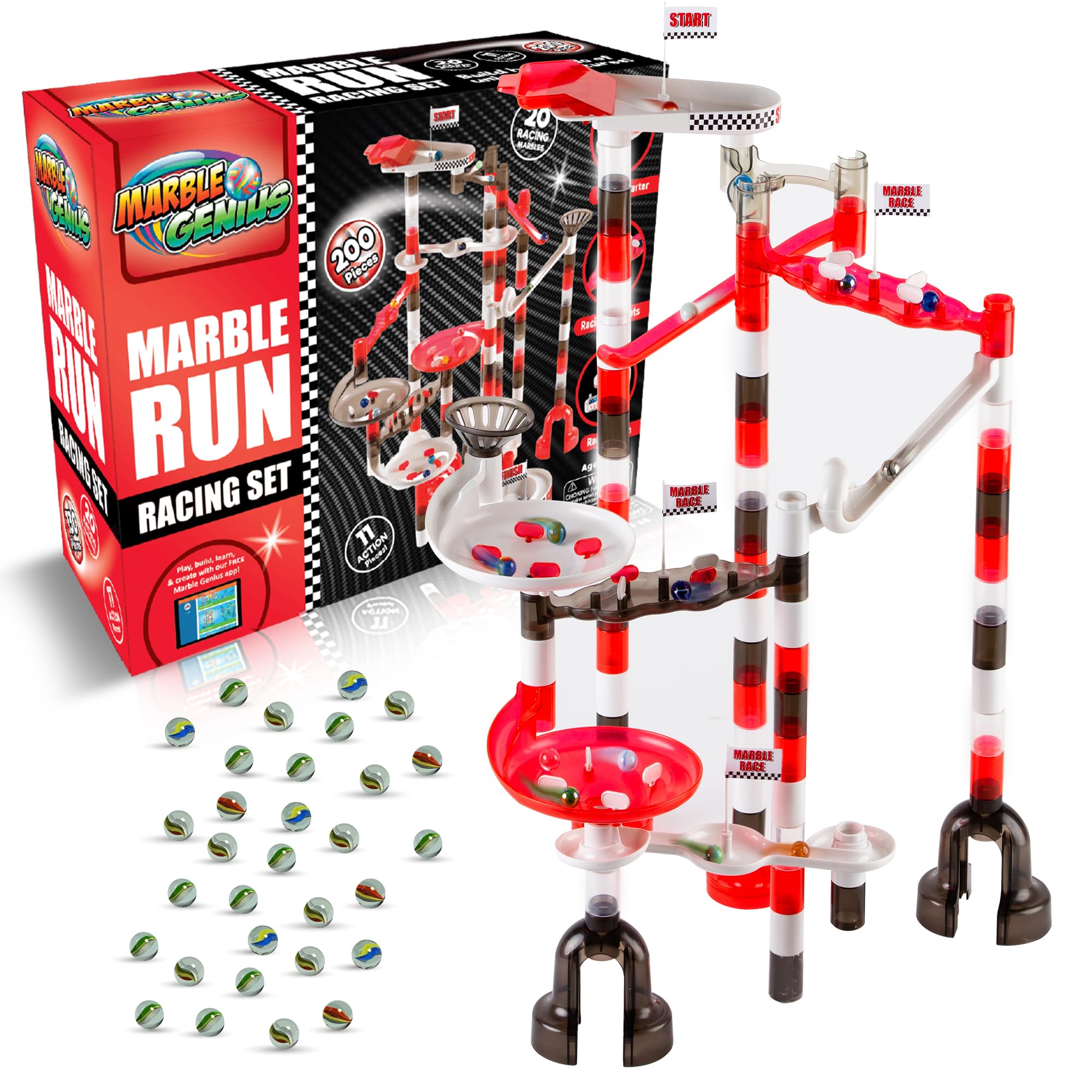 Mua Marble Genius Marble Run Racing Set: 200 Pieces Marble Run Racing ...