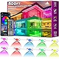 Amazon.com: 500FT Permanent Outdoor Lights,RGB Eaves Lights with App ...
