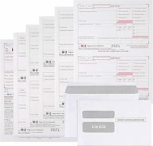 Amazon.com : W2 Forms 2021, Complete Laser W-2 Tax Forms and W-3 Transmittal - Kit for 10 ...