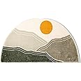 Amazon.com: Mingnei Boho Half Circle Rug, Sun Sage Green Mountain Faux ...