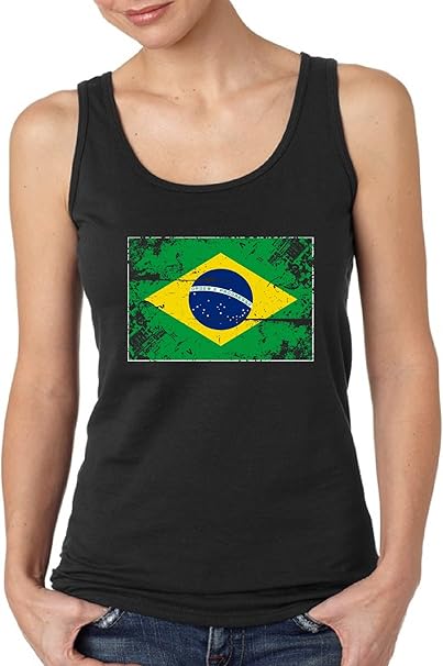 Amazon.com: Vizor Brazil Flag Tank Top for Women Brazilian Soccer Tank ...