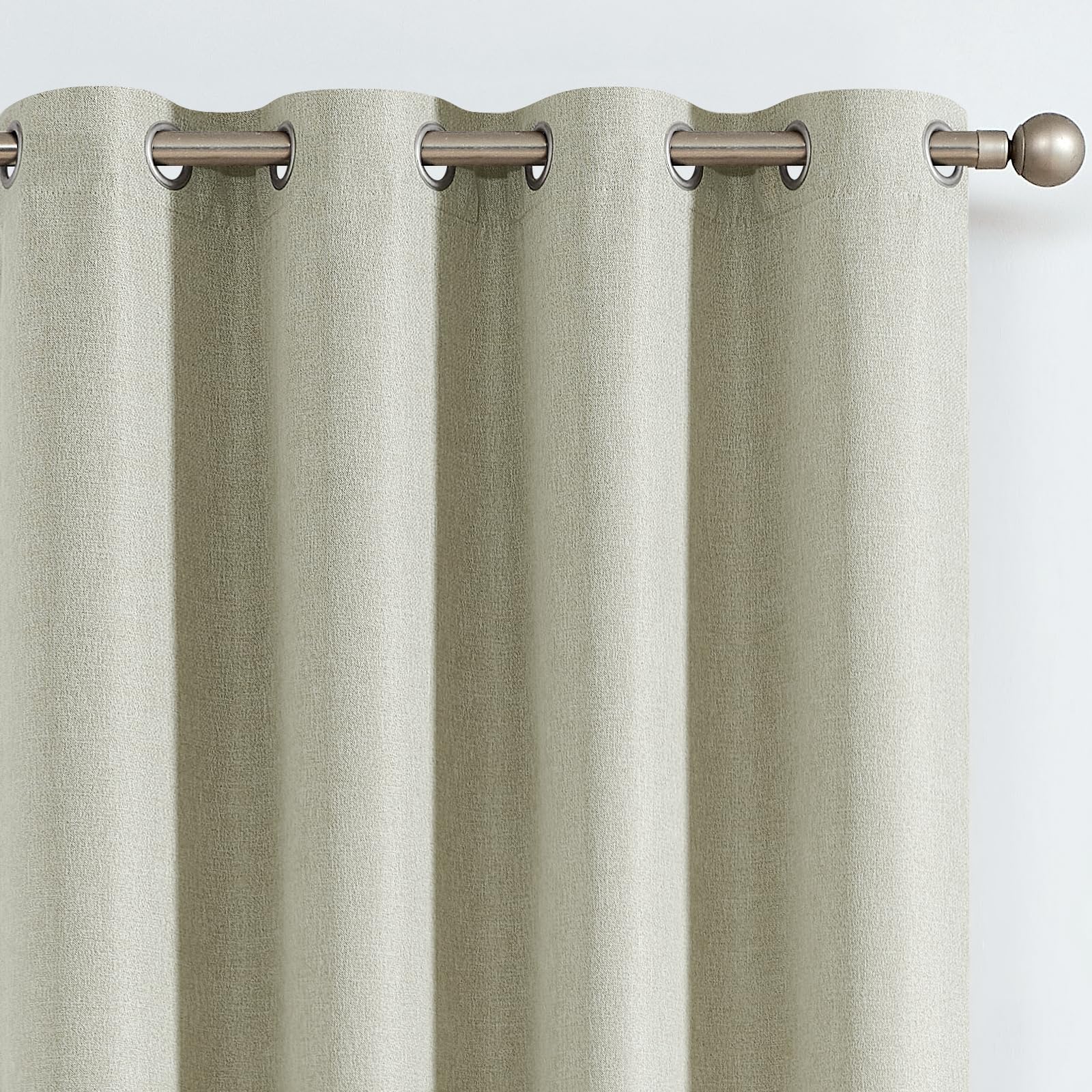 jinchan Stone White Curtain 84 Inch Length Light Filtering Curtain for ...