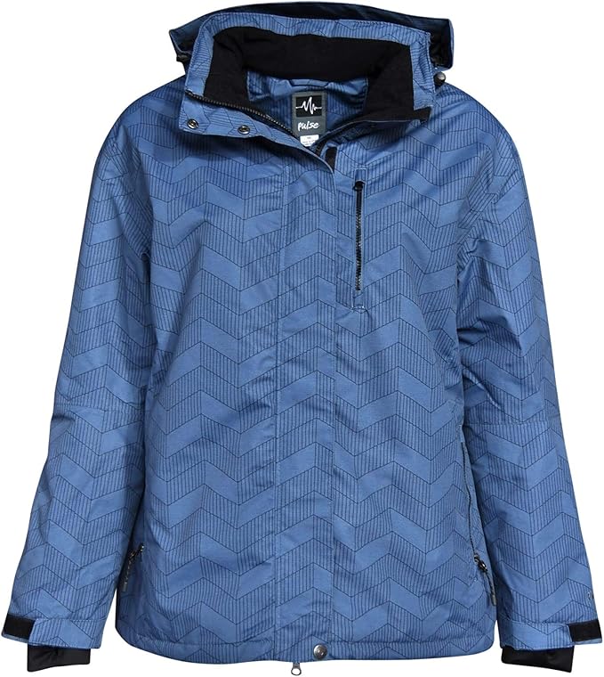 Amazon.com: Pulse Women's Plus Size Extended Insulated Bevel Snow Ski ...