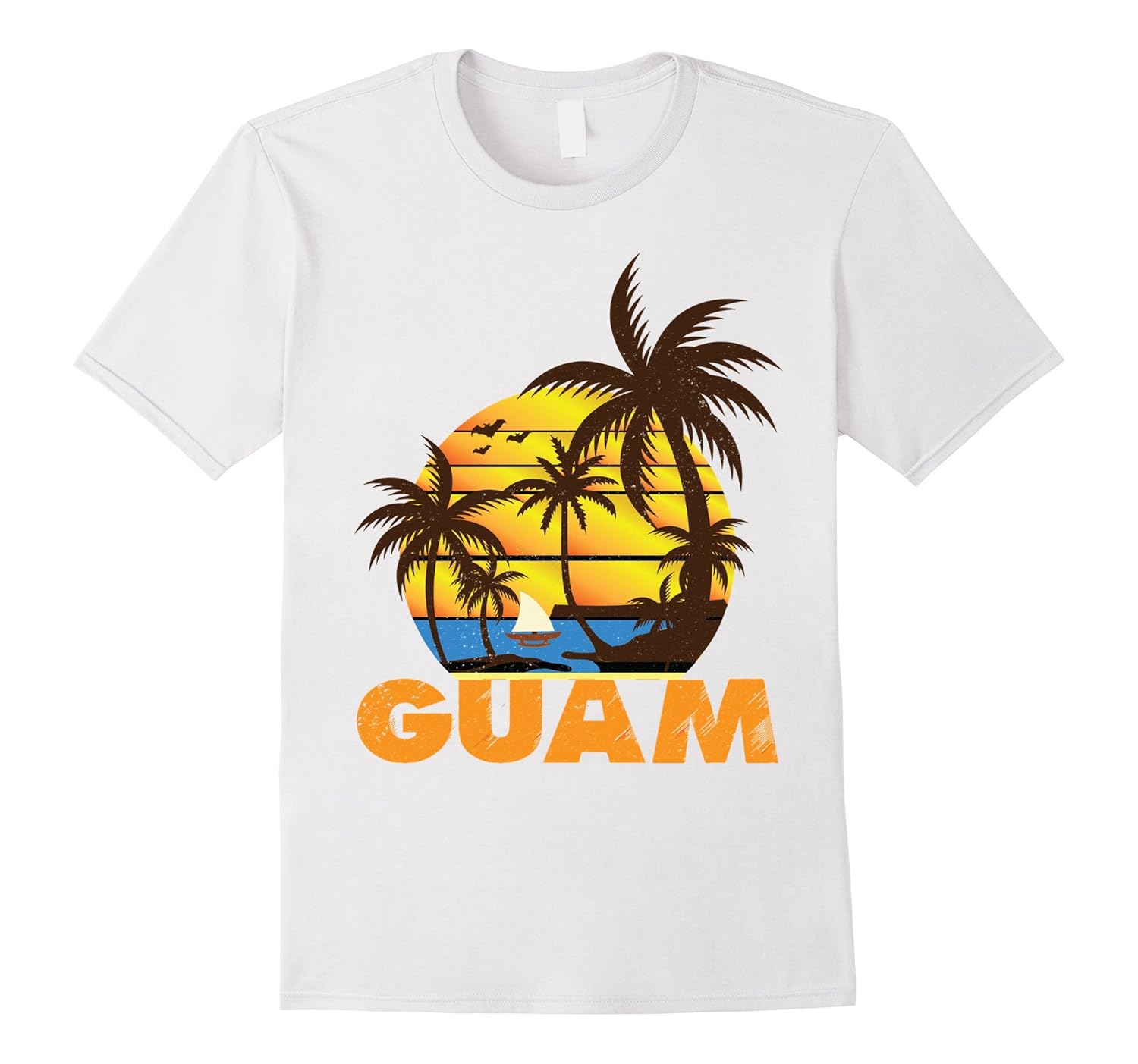 671 Guam USA Seal Retro Art Tshirt Guamanian Chamorro Tees-T-Shirt ...
