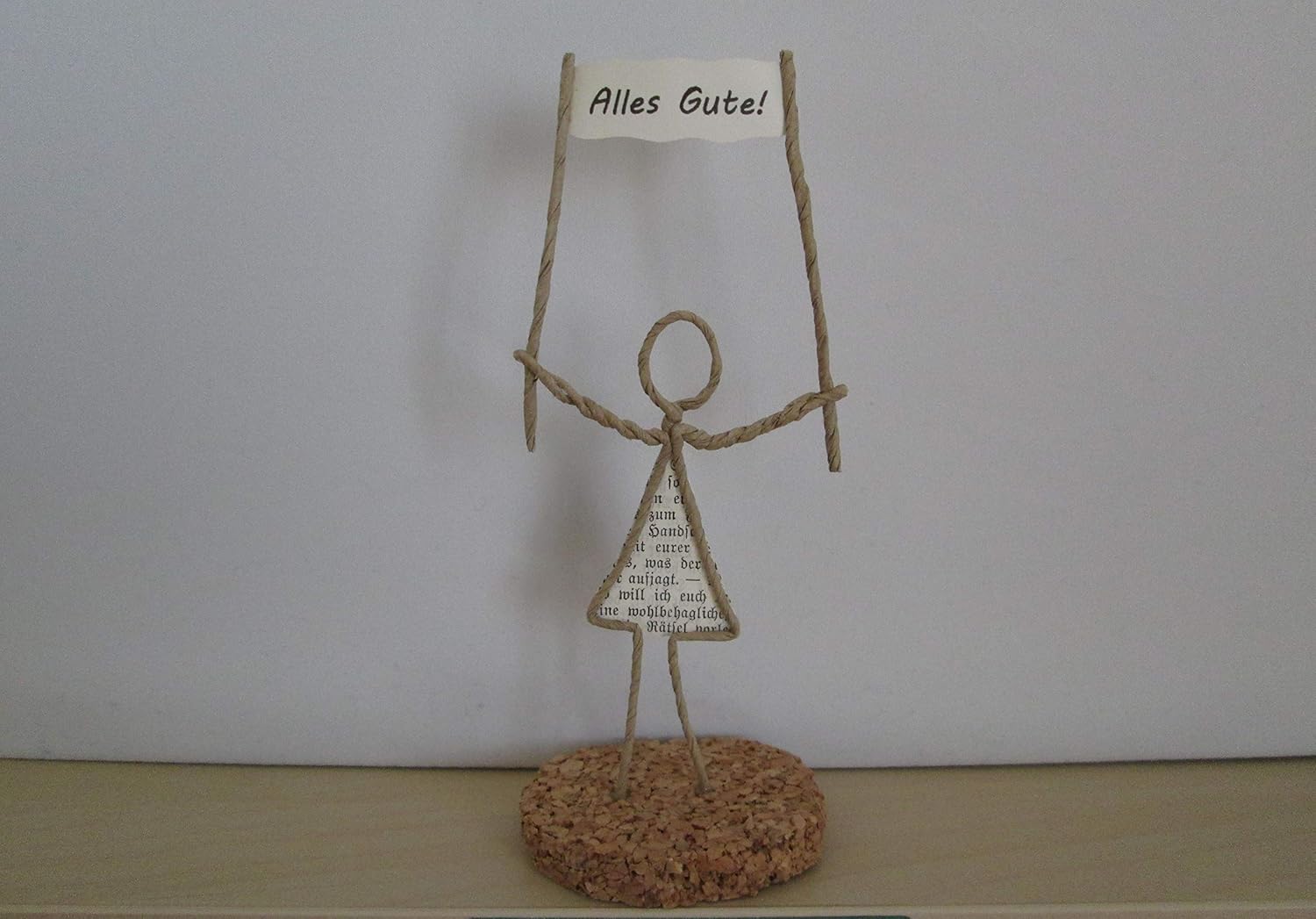 Drahtfigur mit Schild, individualisierbar/personalisierbar, als ...