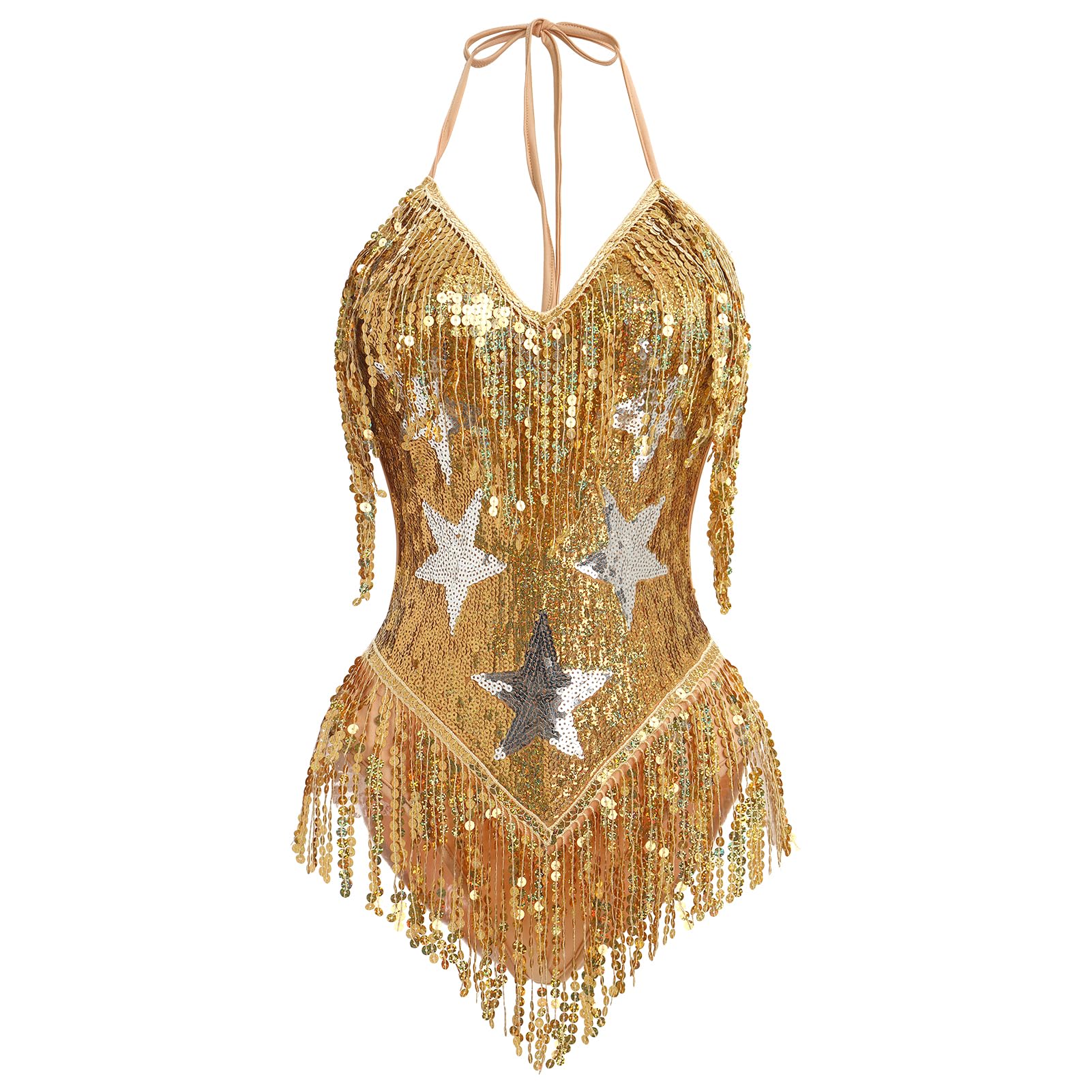 FYMNSI Rave Outfits for Women Music Festival Sexy Backless V Neck Star ...