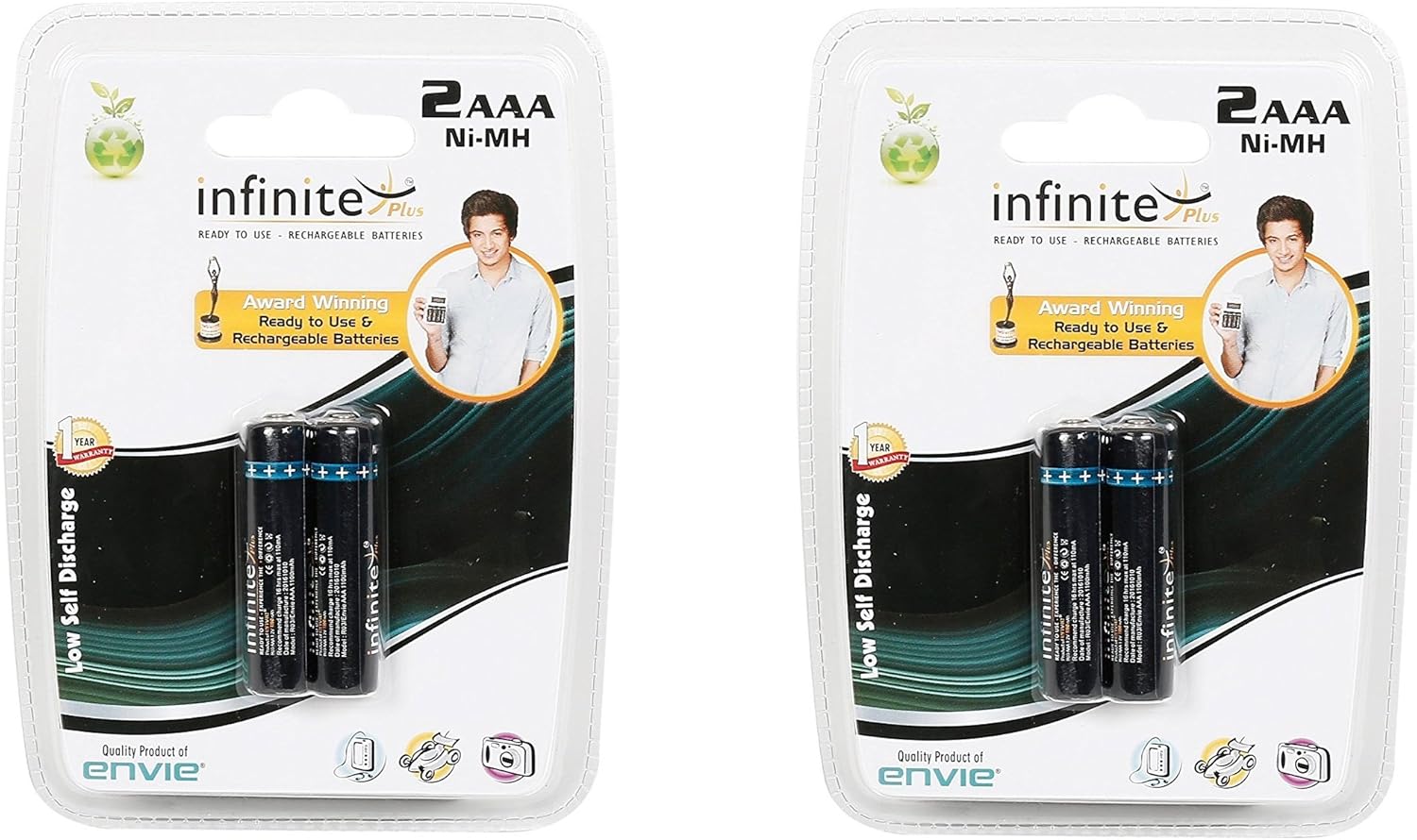 Envie 1100mah AAA Infinite Plus Rechargable Battery: Amazon.in: Electronics