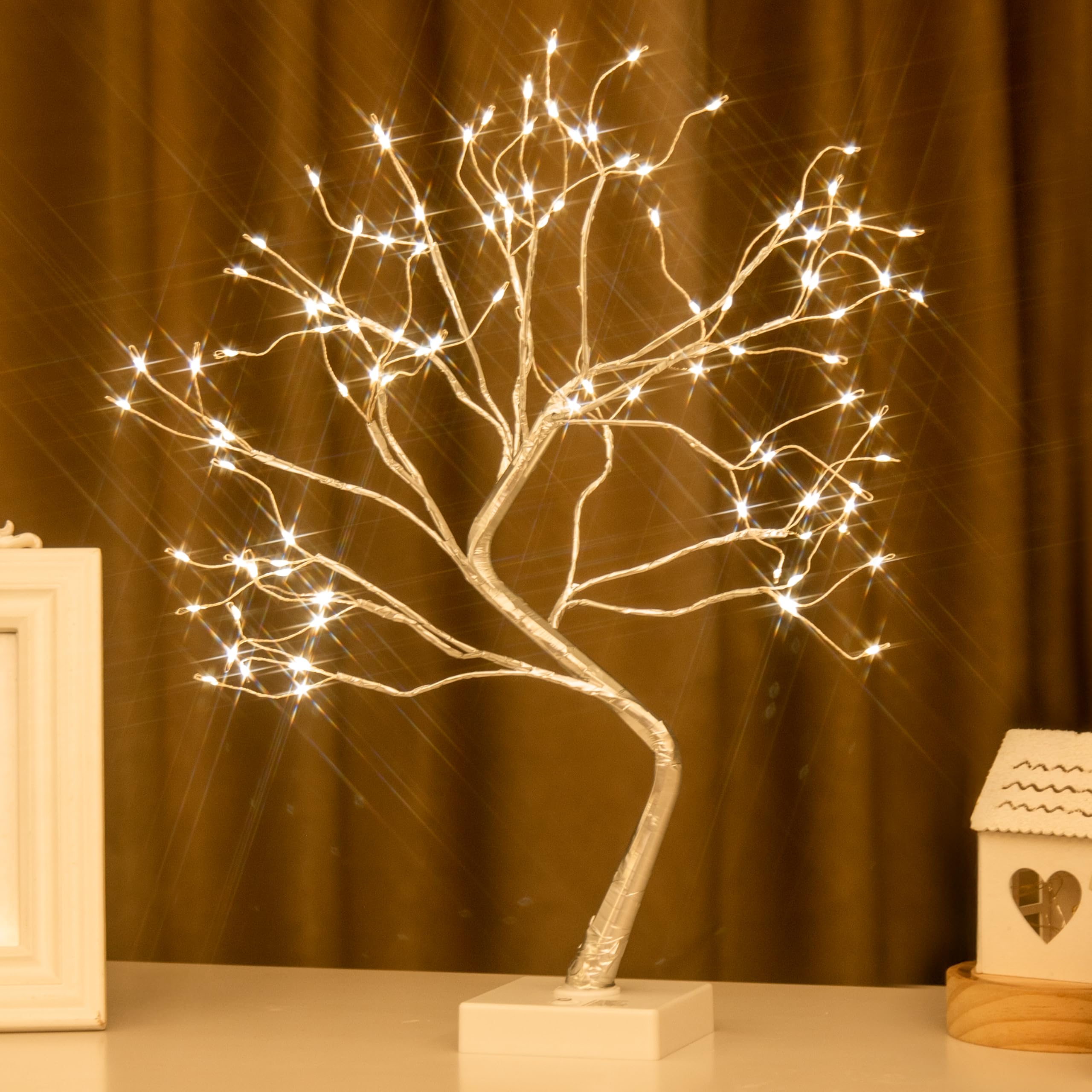 PEIDUO Fairy Light Tree, 108 LED Lighted Trees for Decoration Inside ...