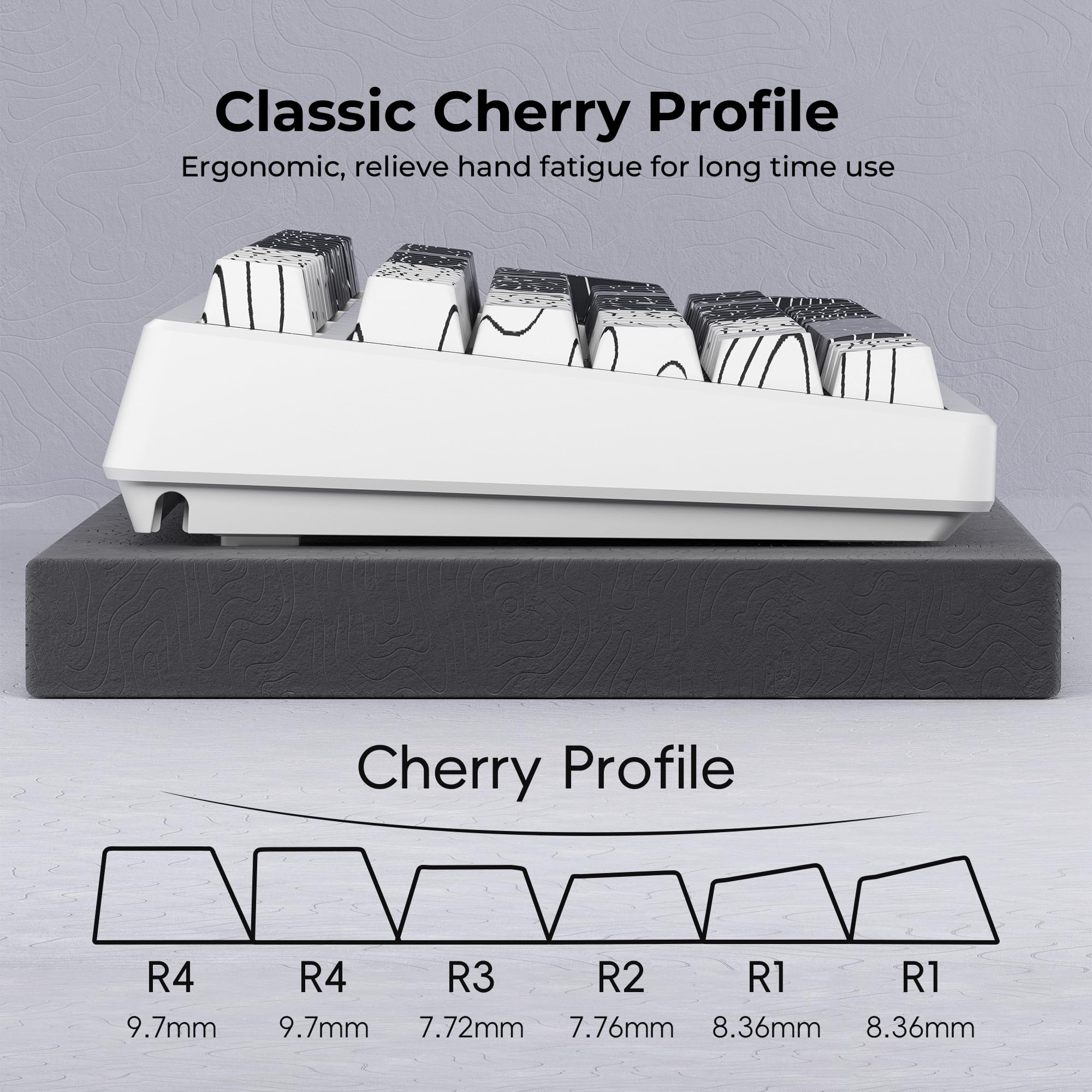 Mua XVX Topographic PBT Keycaps,Side Printed Shine Through Keycap ...