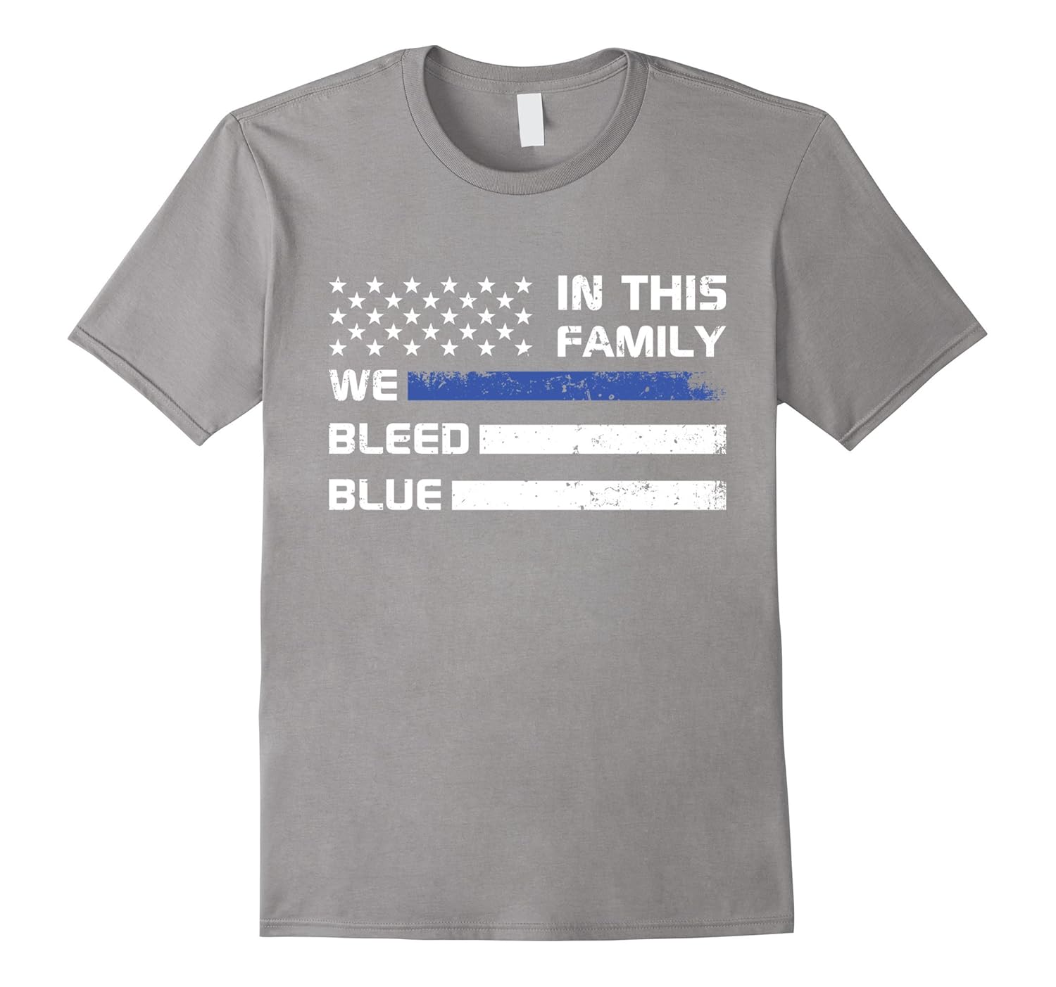 In This Family We Bleed Blue T-shirt-CD – Canditee