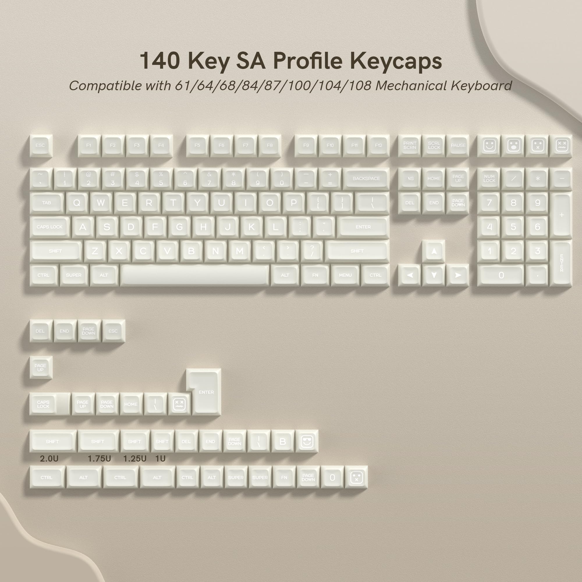 Mua dagaladoo White Jade - PBT keycaps,SA Profile keycaps,Double Shot ...
