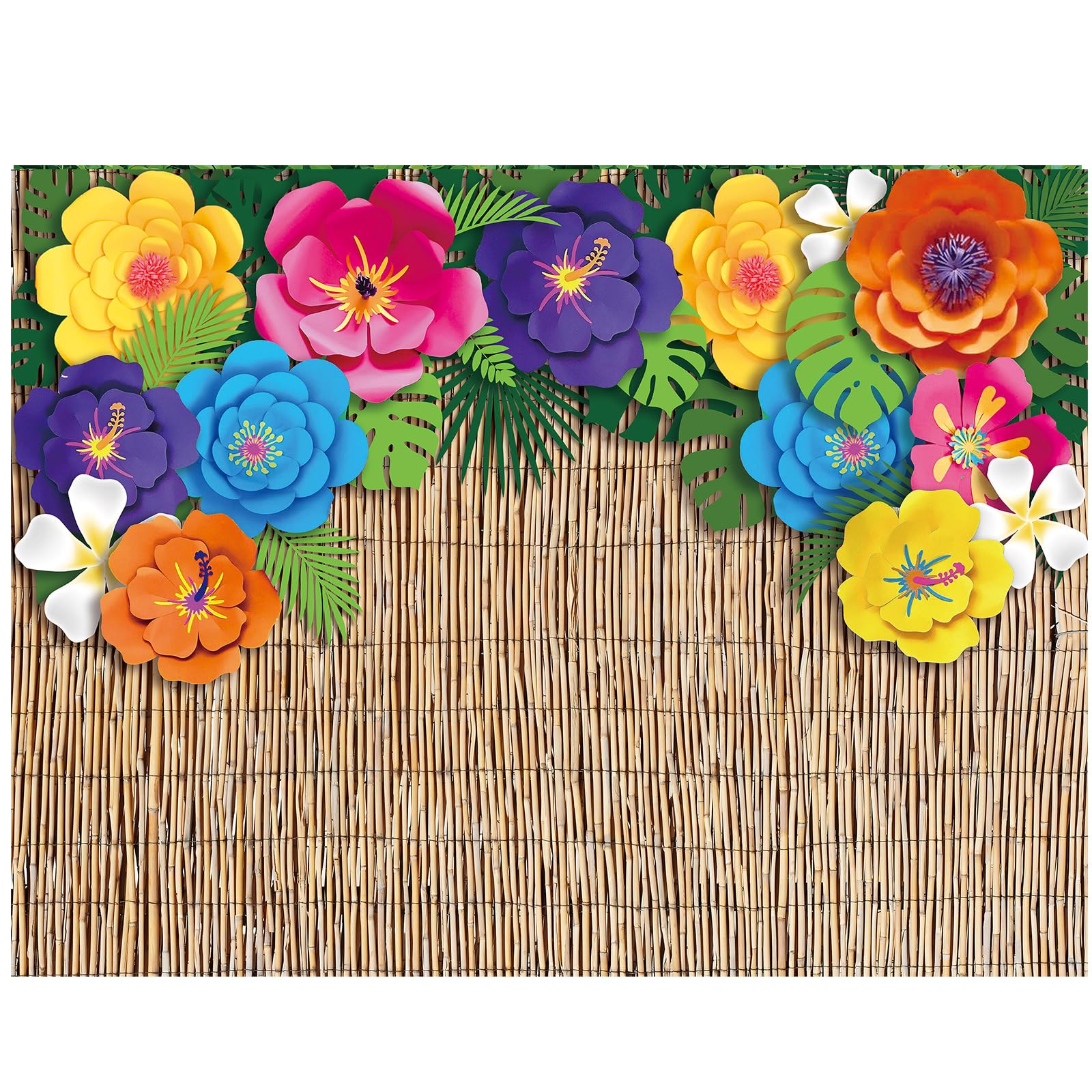 VitalCozy 7x5ft Fabric Hawaiian Beach Photography Backdrop Aloha Luau ...